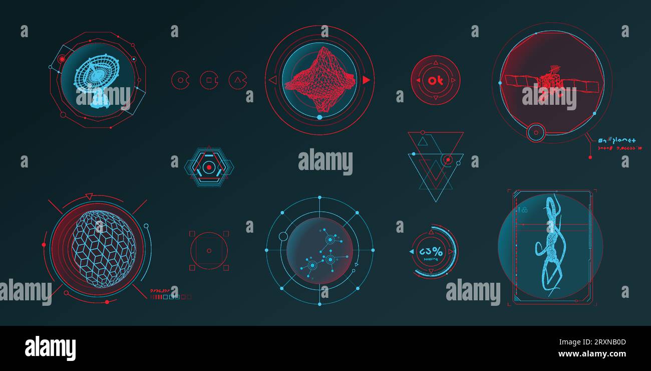 Circular vector infographic elements for sci-fi interface Stock Vector ...