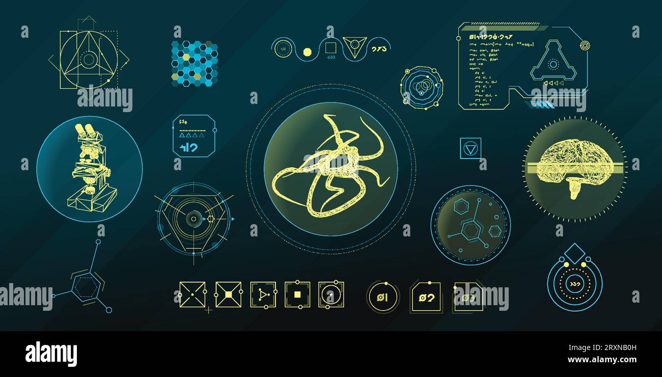 Vector data elements for sci-fi interface infographics Stock Vector ...