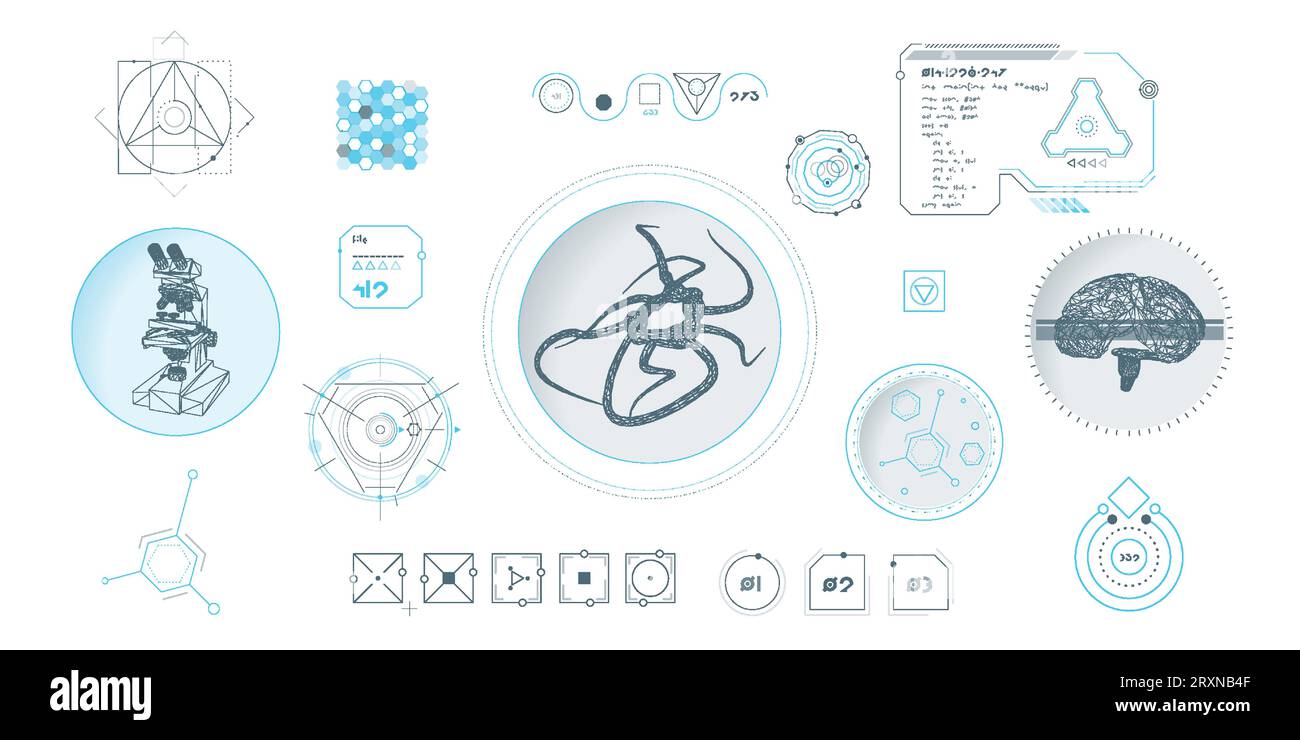 Vector data elements for sci-fi interface infographics Stock Vector ...