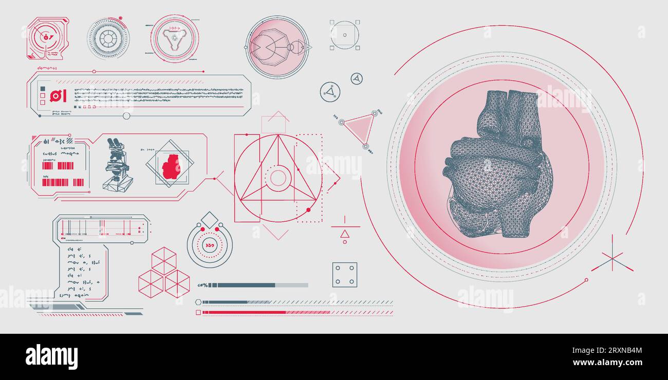 Vector data elements for sci-fi interface infographics Stock Vector ...