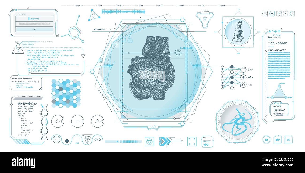 Vector data elements for sci-fi interface infographics Stock Vector ...