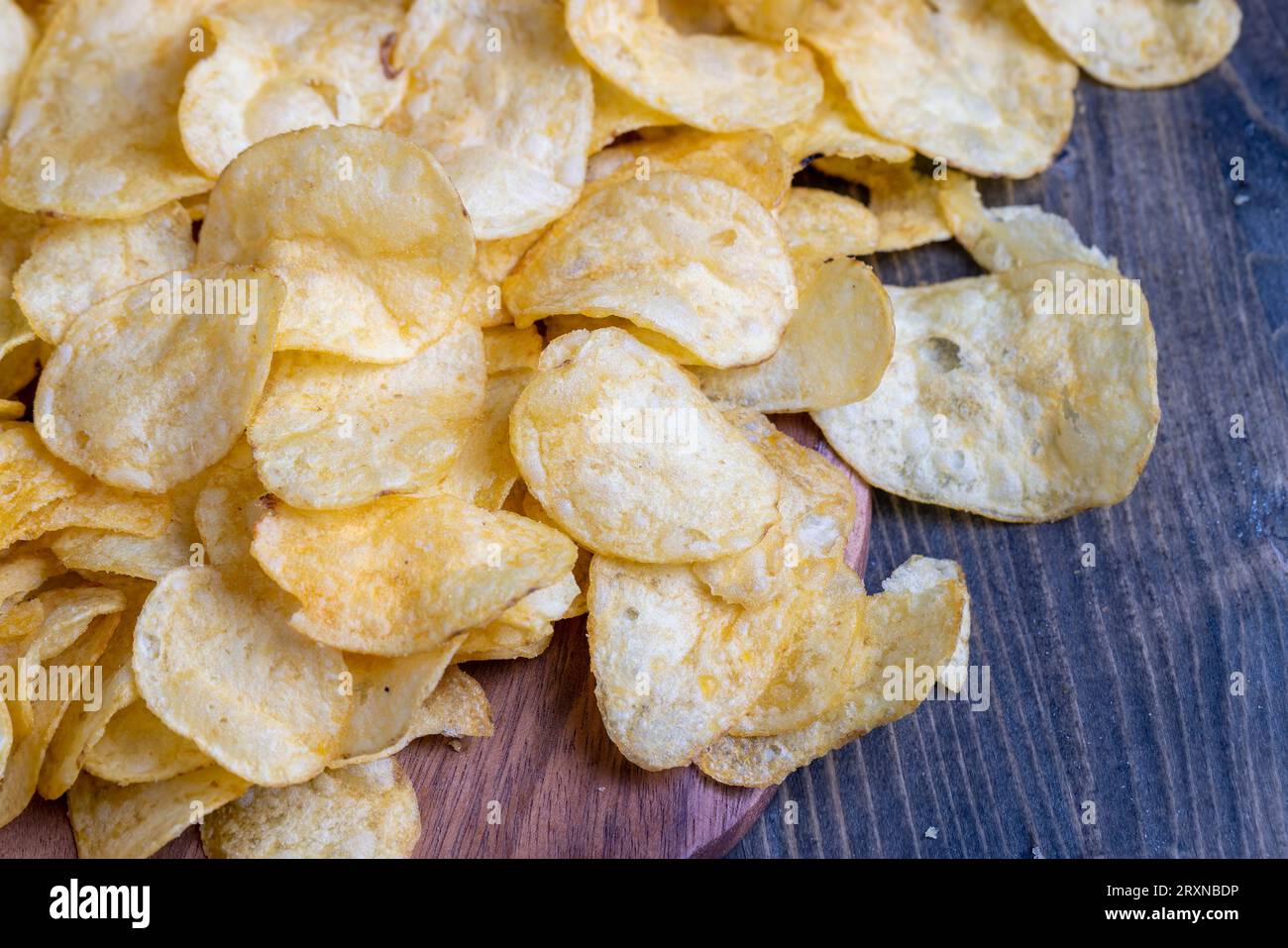 thin potato chips with spices, fried in sunflower oil thin potato chips ...