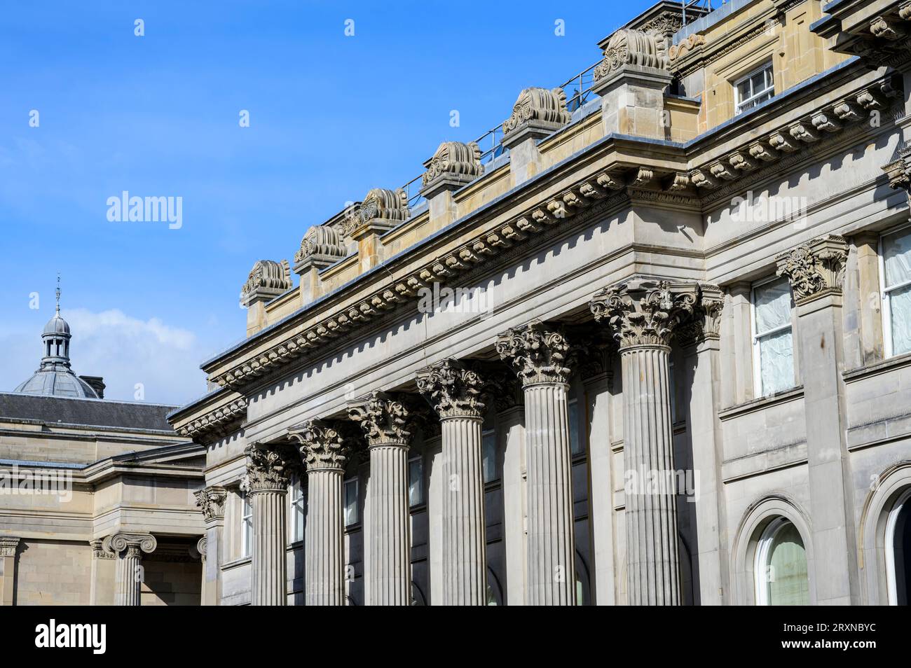 Architectural detail on the exterior of the Gallery of Modern Art ...