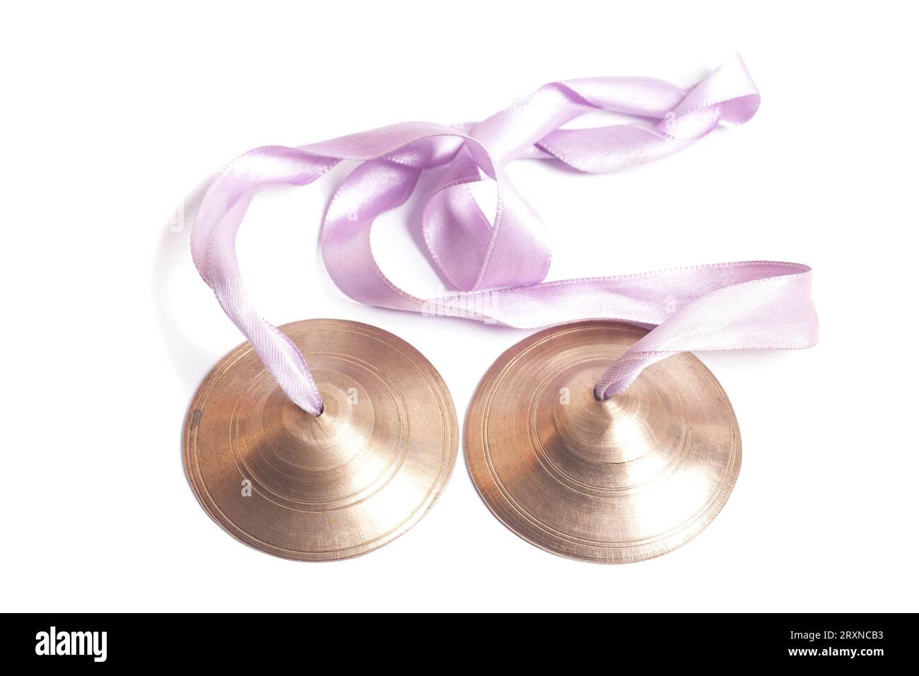 Hand cymbals isolated on white background Stock Photo - Alamy