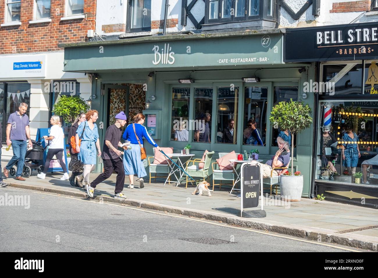 Reigate, Surrey, UK- September 26, 2023: Reigate High Street in the ...
