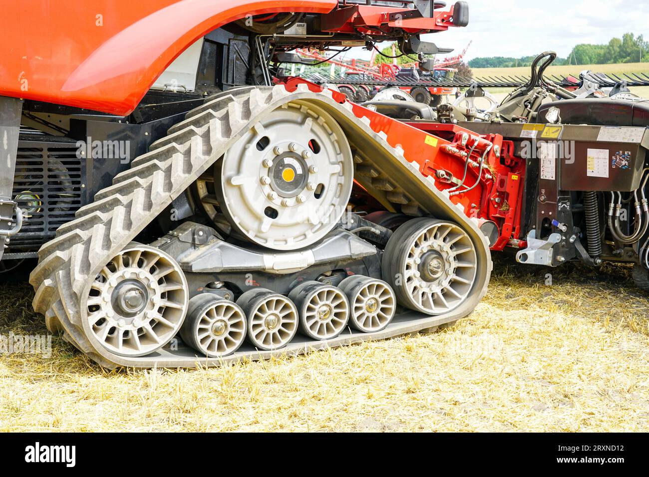 Triangle rubber crawler suspension of modern off road agricultural ...