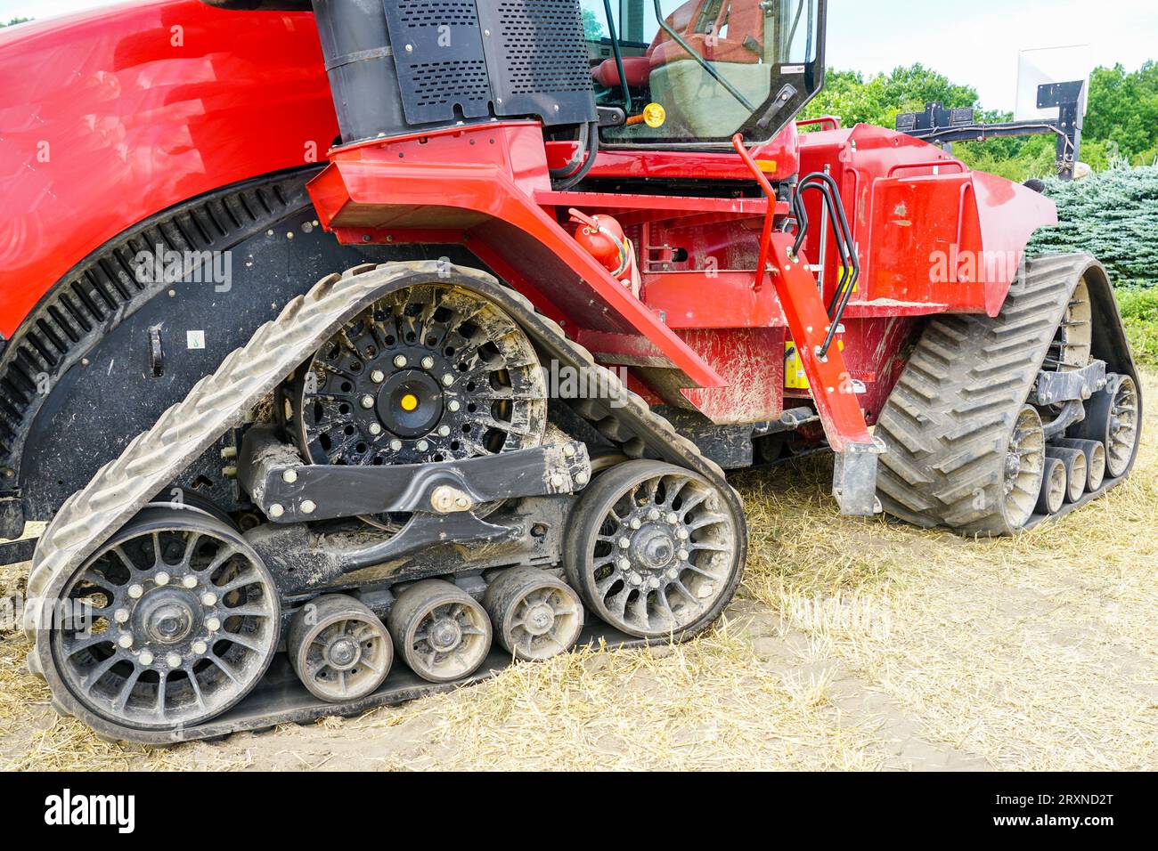 Triangle rubber crawler suspension of modern off road agricultural ...