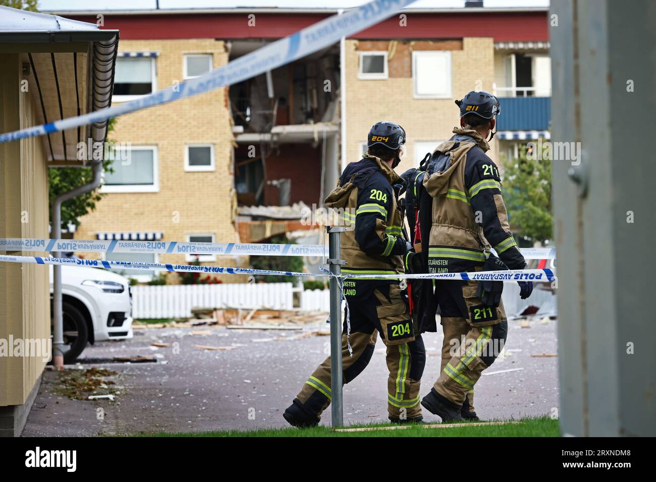 An explosion has occurred in an apartment building in Linköping, Sweden ...