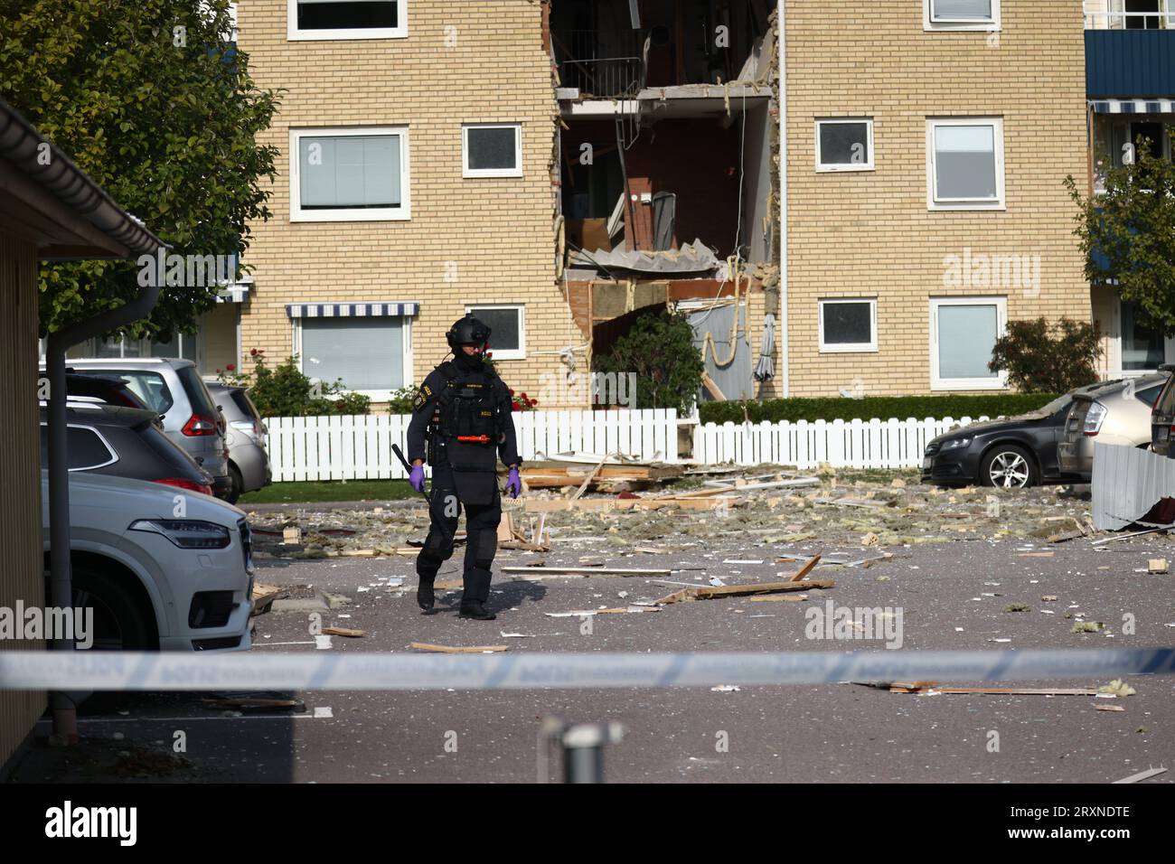 An explosion has occurred in an apartment building in Linköping, Sweden ...