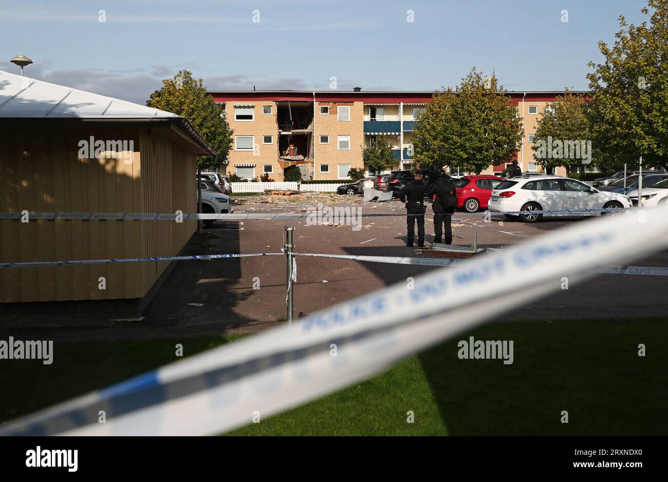 An explosion has occurred in an apartment building in Linköping, Sweden ...