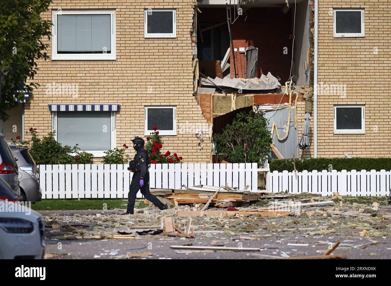 An explosion has occurred in an apartment building in Linköping, Sweden ...