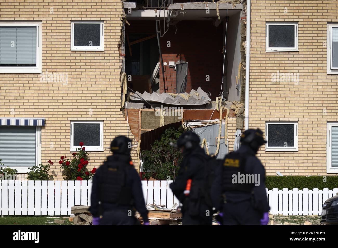 An explosion has occurred in an apartment building in Linköping, Sweden ...