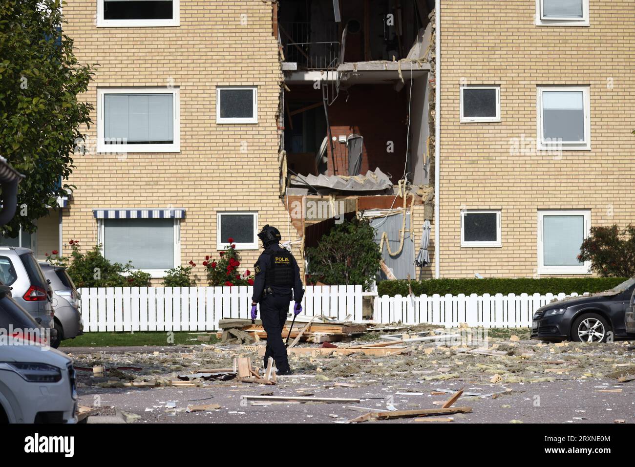An explosion has occurred in an apartment building in Linköping, Sweden ...