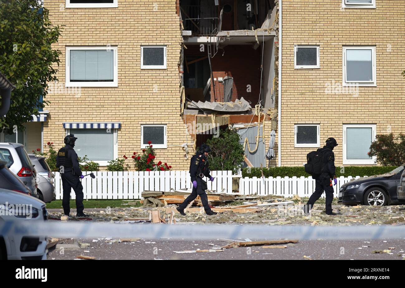 An explosion has occurred in an apartment building in Linköping, Sweden ...