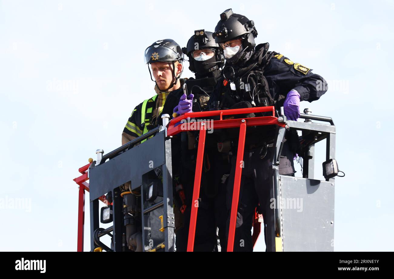 An explosion has occurred in an apartment building in Linköping, Sweden ...