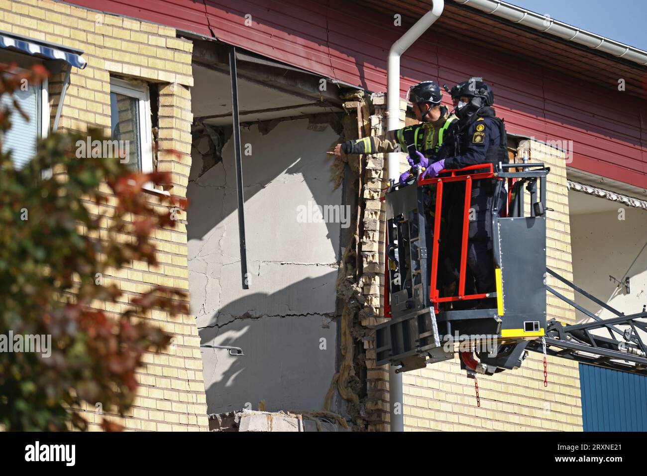 An explosion has occurred in an apartment building in Linköping, Sweden ...