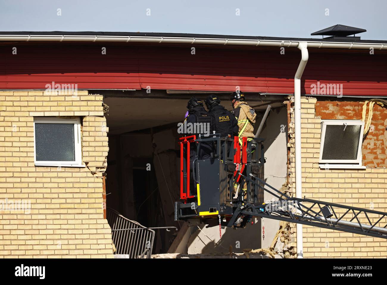 An explosion has occurred in an apartment building in Linköping, Sweden ...