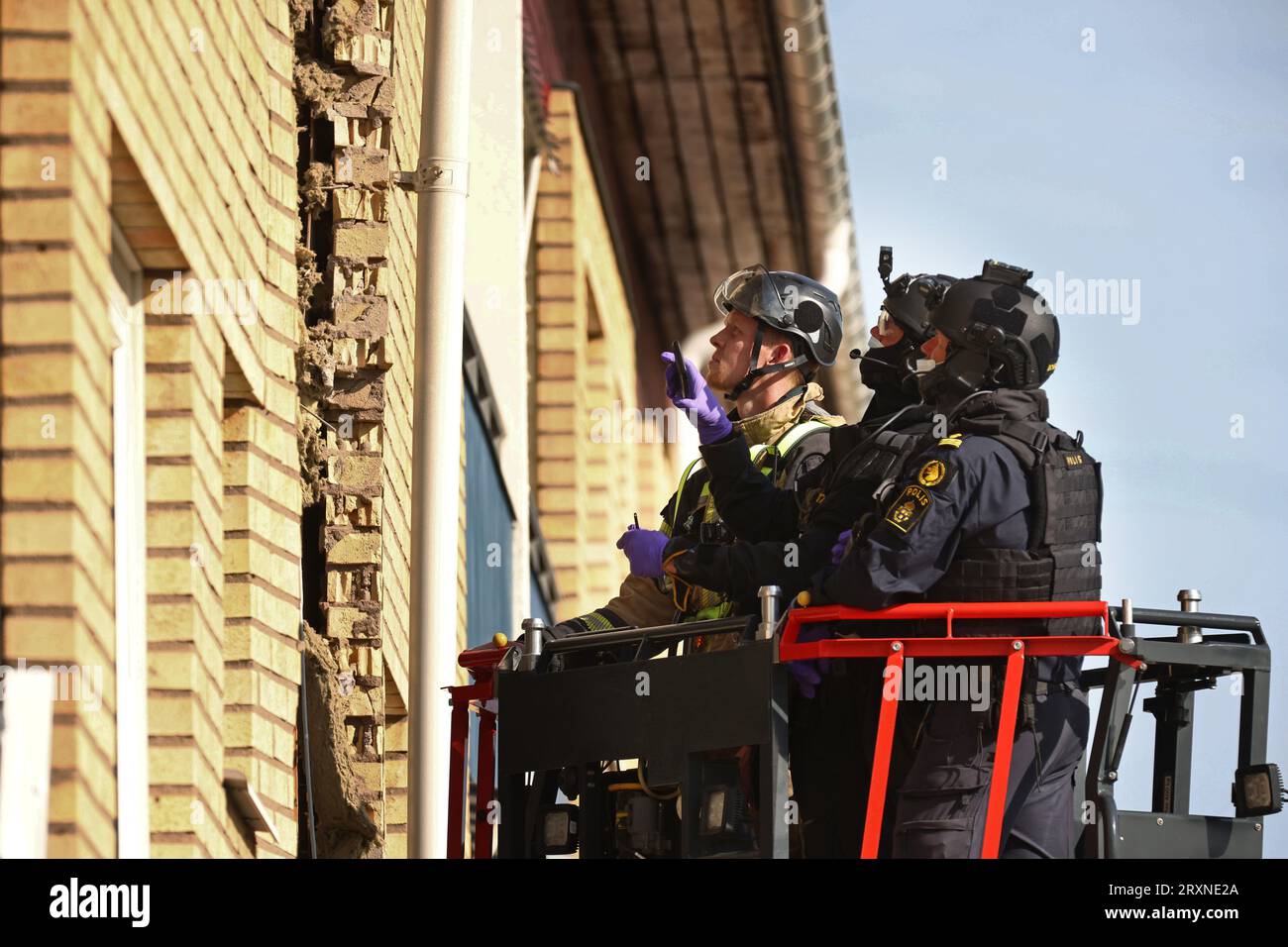 An explosion has occurred in an apartment building in Linköping, Sweden ...