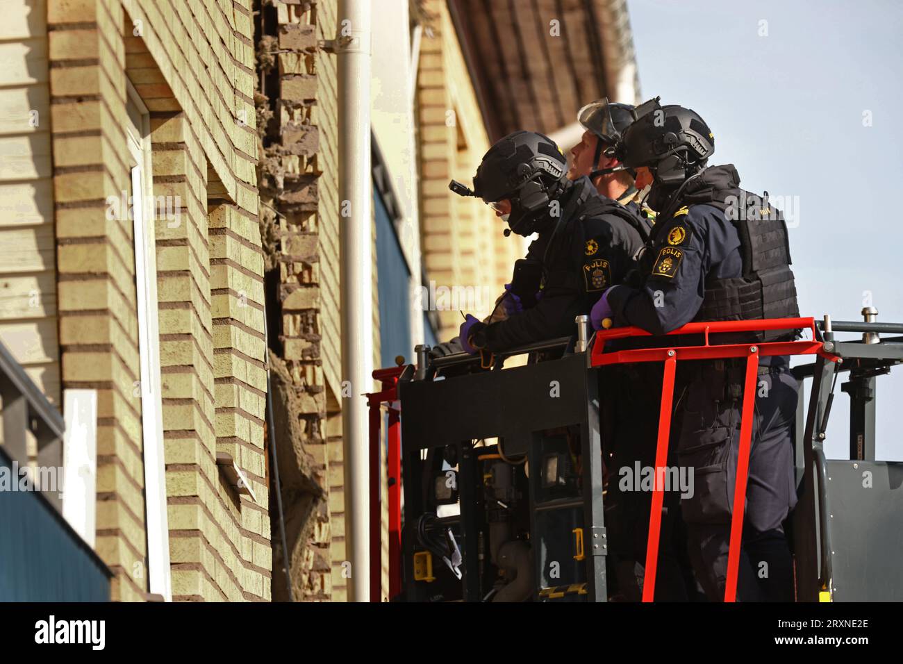 An explosion has occurred in an apartment building in Linköping, Sweden ...