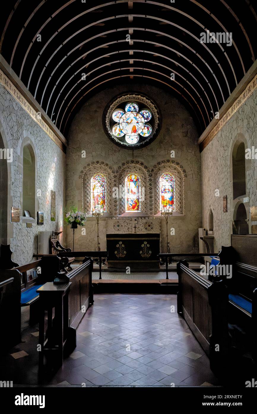Interior of St Peter and St Paul's church, Hawkley, Hampshire Stock ...