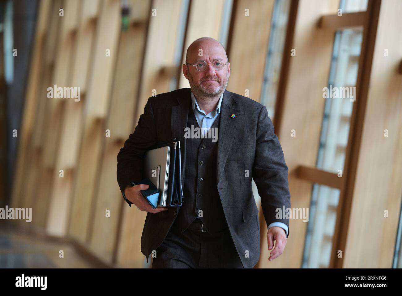 Edinburgh Scotland, UK 26 September 2023. Patrick Harvie MSP co-leader ...