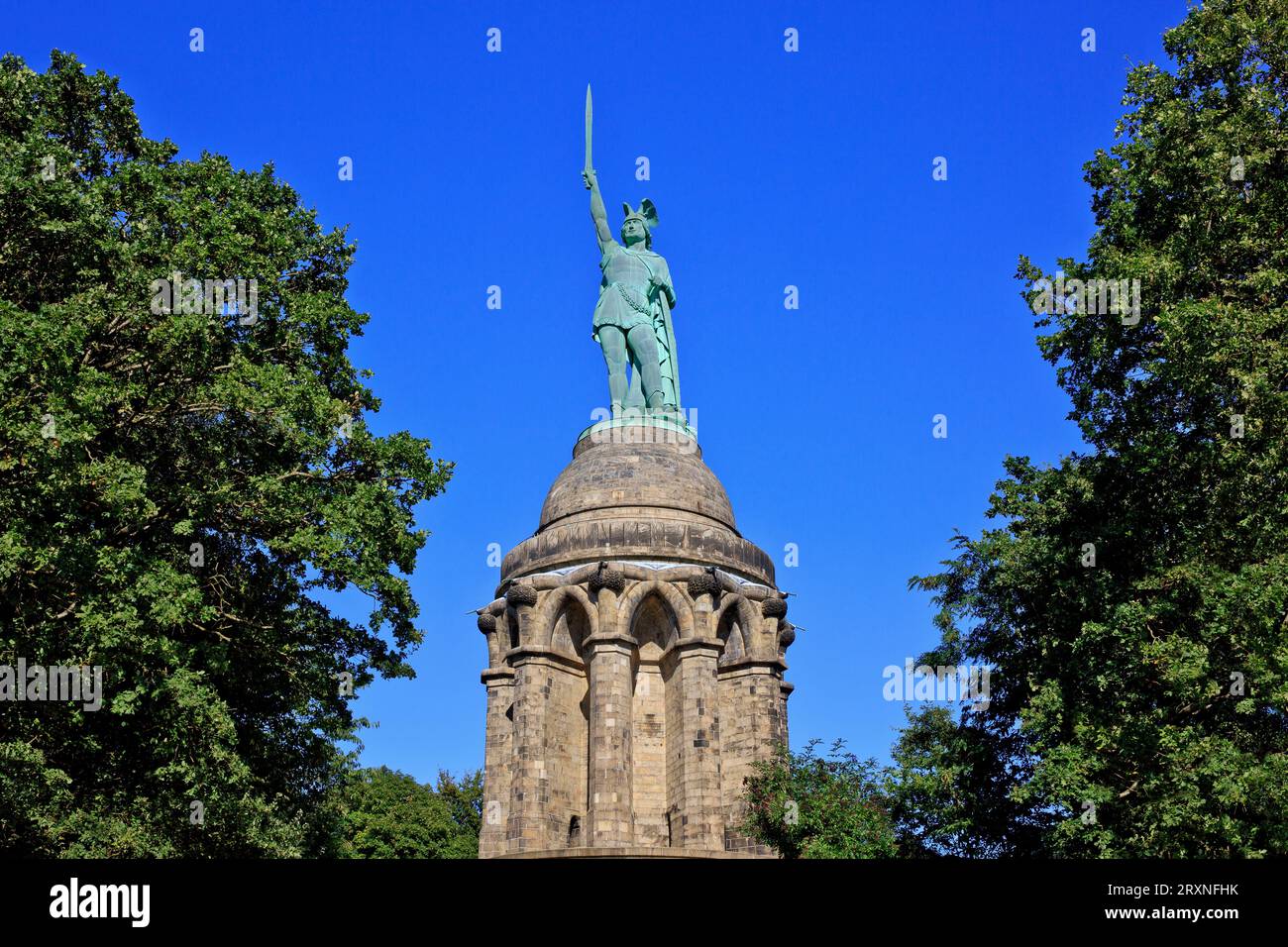 A monument to Cherusci tribe chieftain Arminius who destroyed three ...