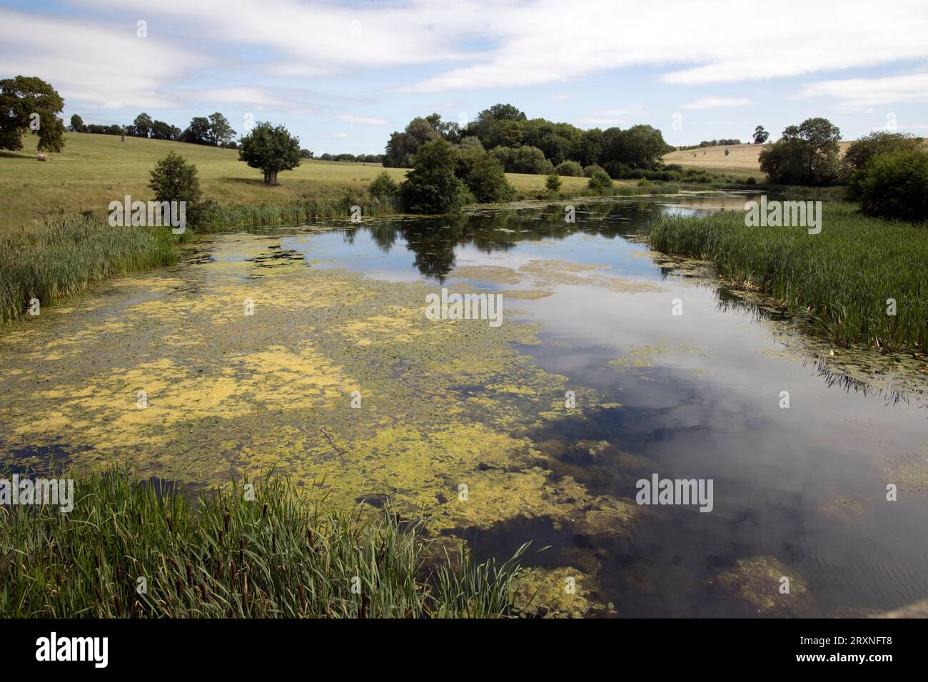 Lake at Compton Verney 18th Century manor house now an independant ...