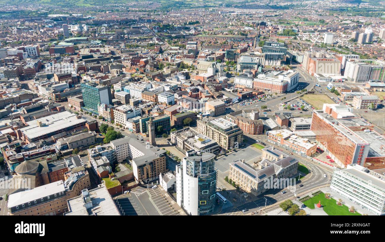 Aerial top view of belfast hi-res stock photography and images - Alamy