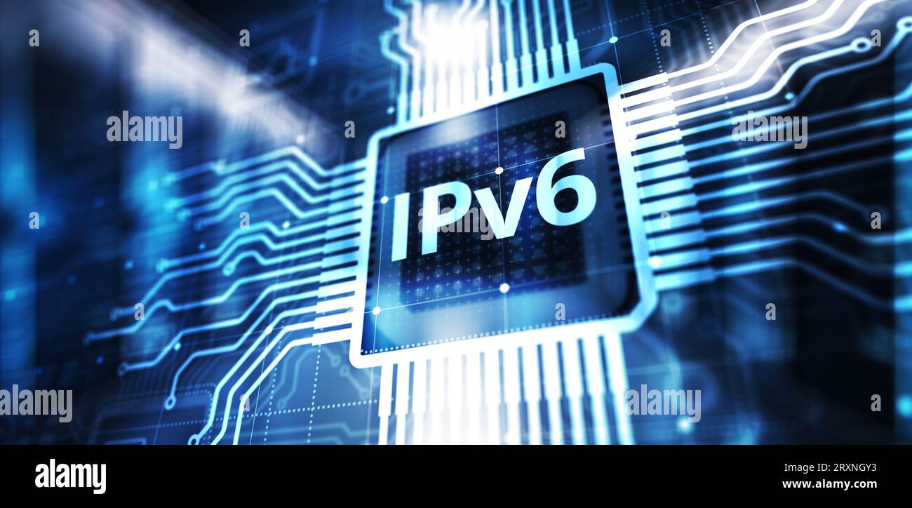 Ipv6 network protocol standard internet communication concept on ...