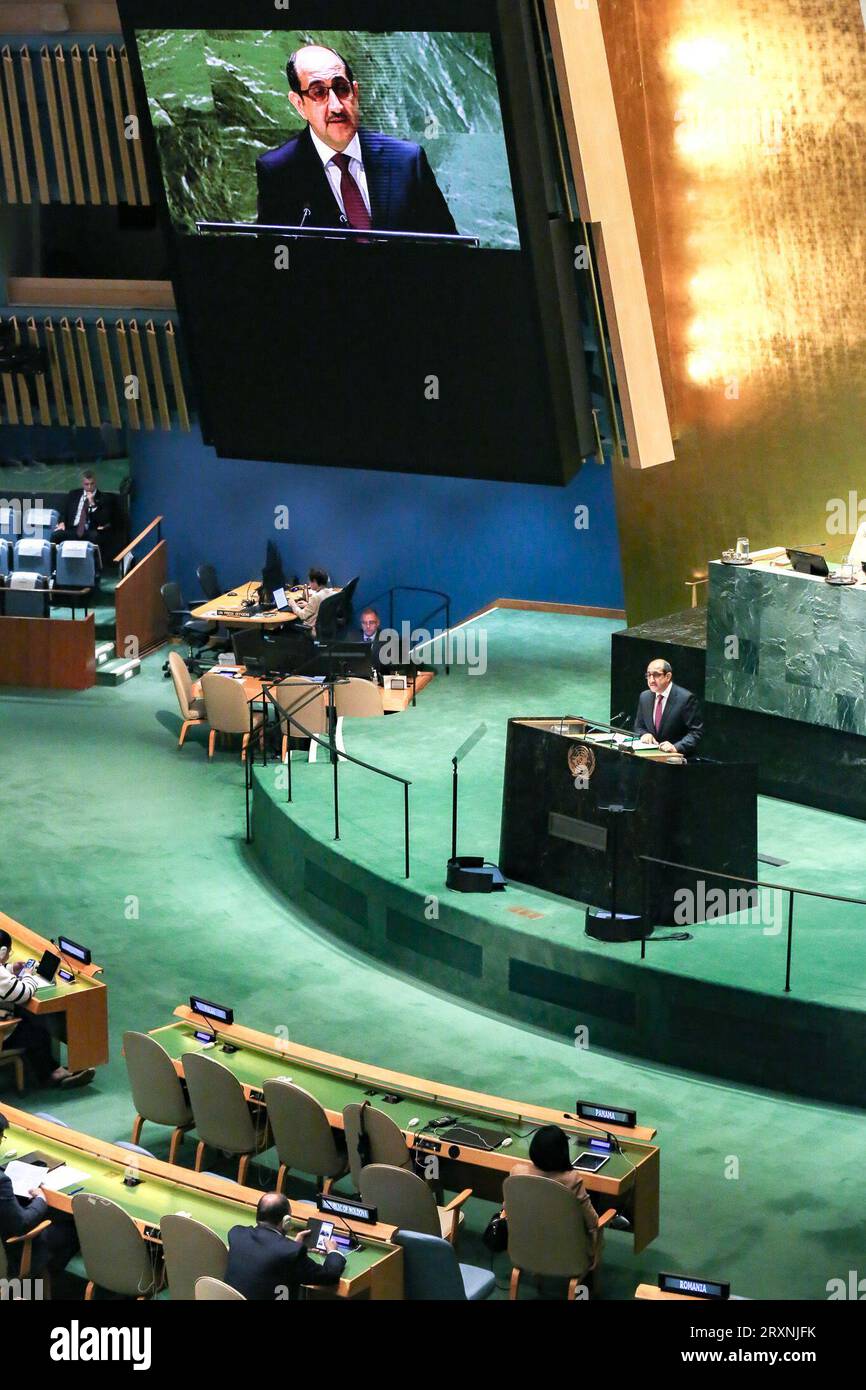 New York, New York, USA. 26th Sep, 2023. BASSAM SABBAH, Vice Minister ...
