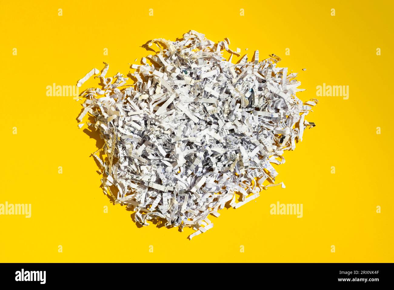 Top view on shredded files, paper Stock Photo - Alamy