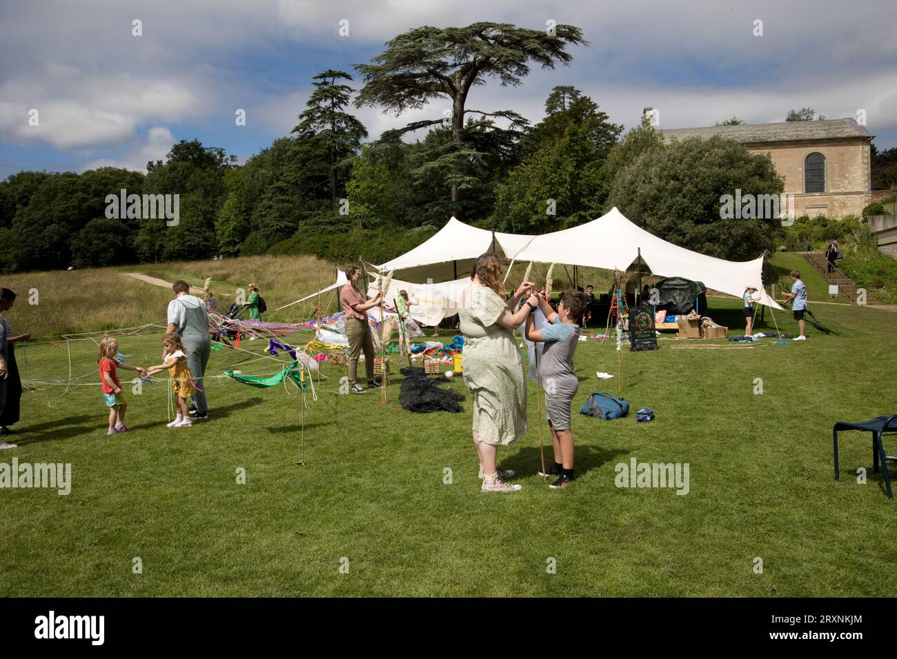 Children enjoying craft activities at Compton Verney 18th Century manor ...
