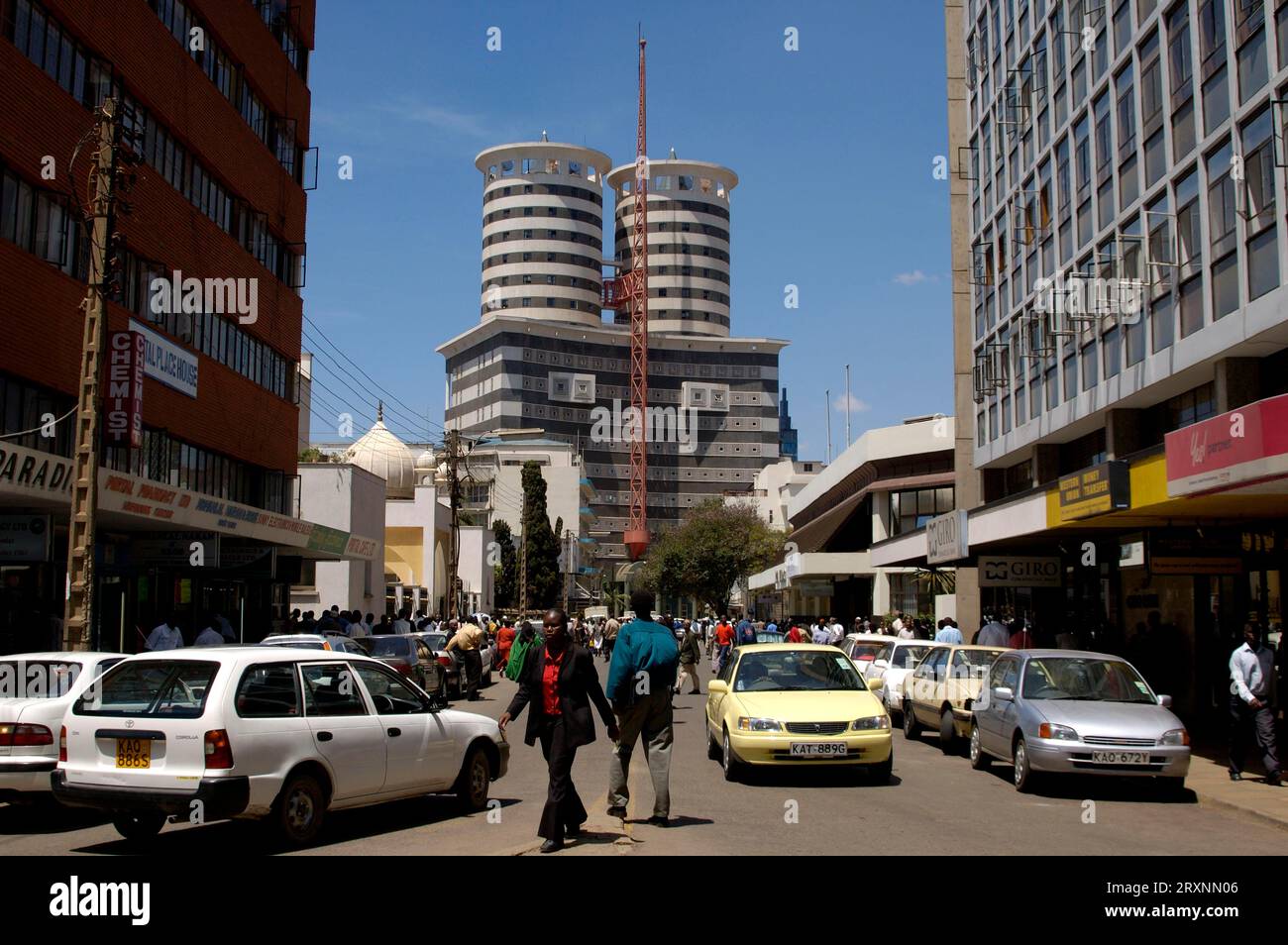 Street in front of the Nation Centre building, Nairobi, Kenya Stock ...