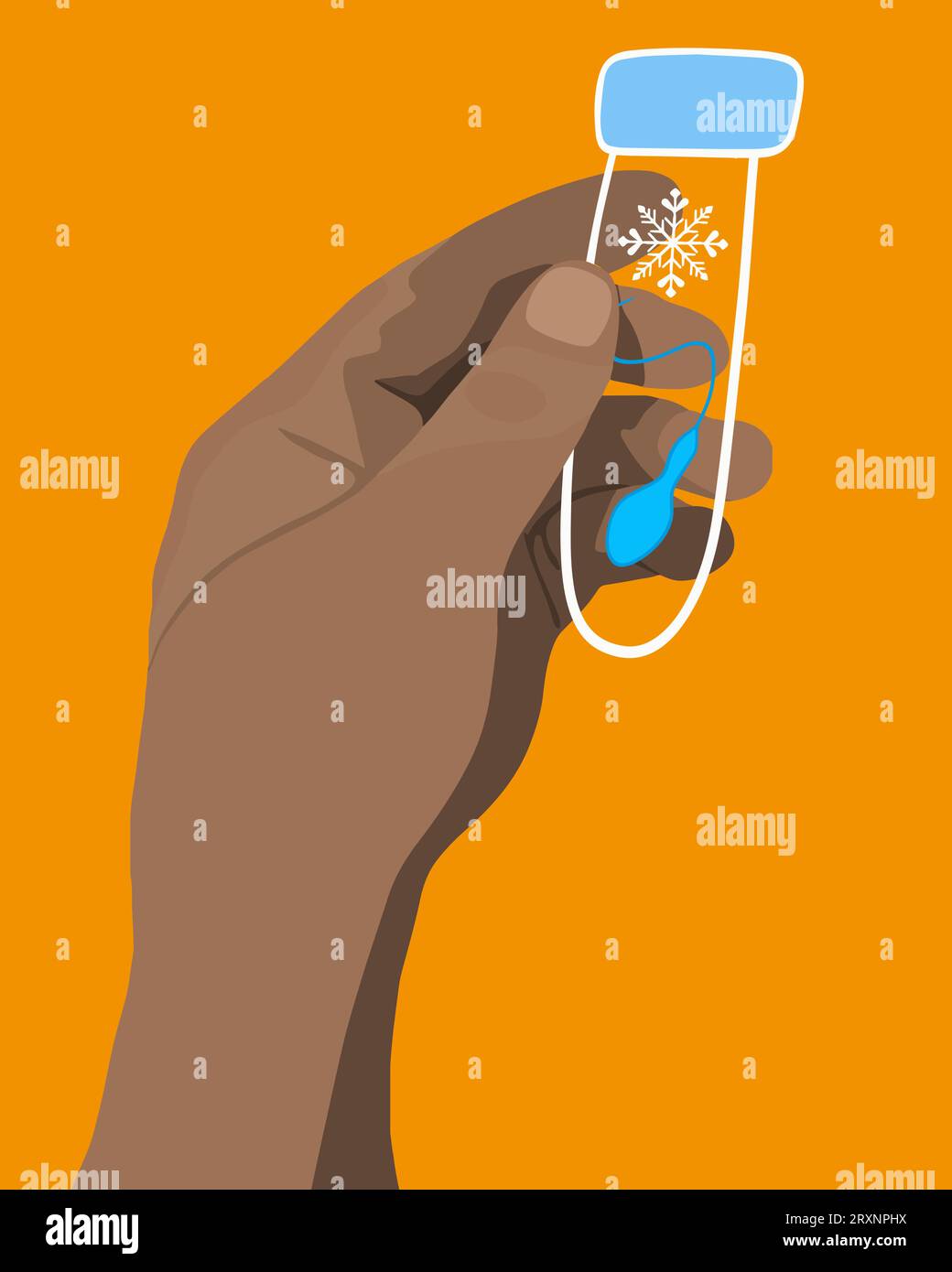 Vector Isolated Illustration Of Sperm Freezing Sperm Bank Sperm Donation Stock Vector Image