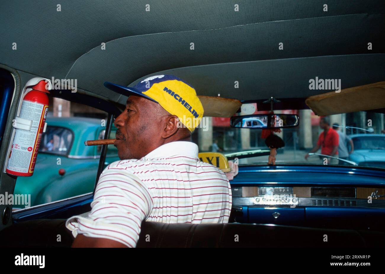 Taxi driver, Havana, Cuba Stock Photo - Alamy