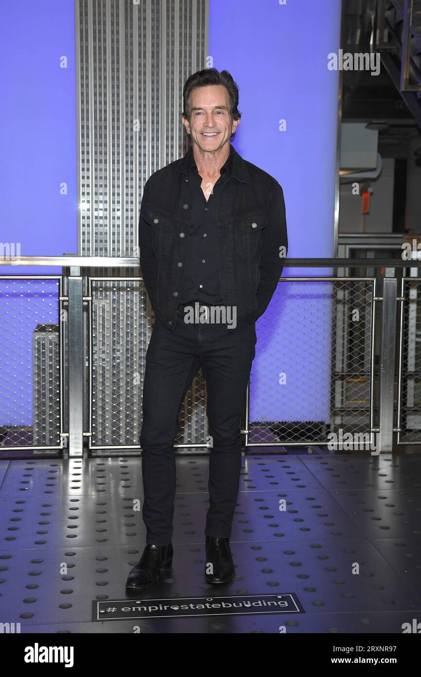 New York, USA. 26th Sep, 2023. TV host Jeff Probst attends the lighting ...