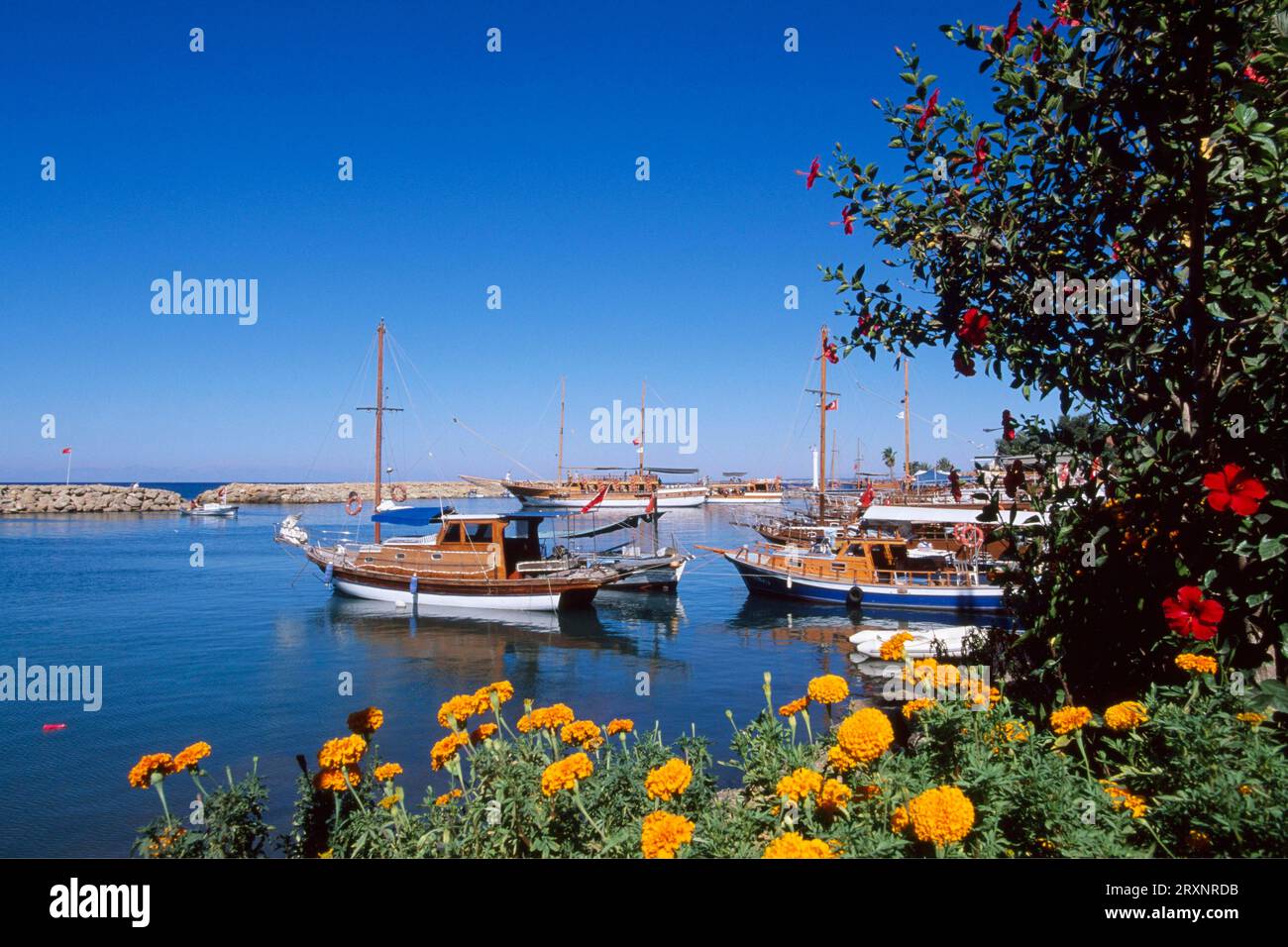 Port of Side, Turkish Riviera, Turkey Stock Photo - Alamy