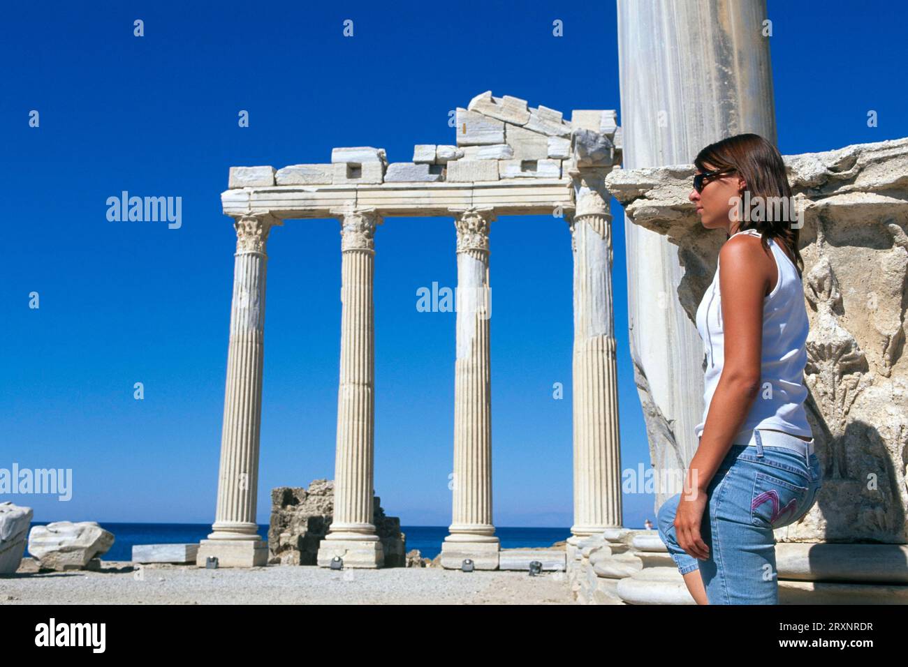 Apollon Temple, Side, Turkish Riviera, Turkey Stock Photo - Alamy