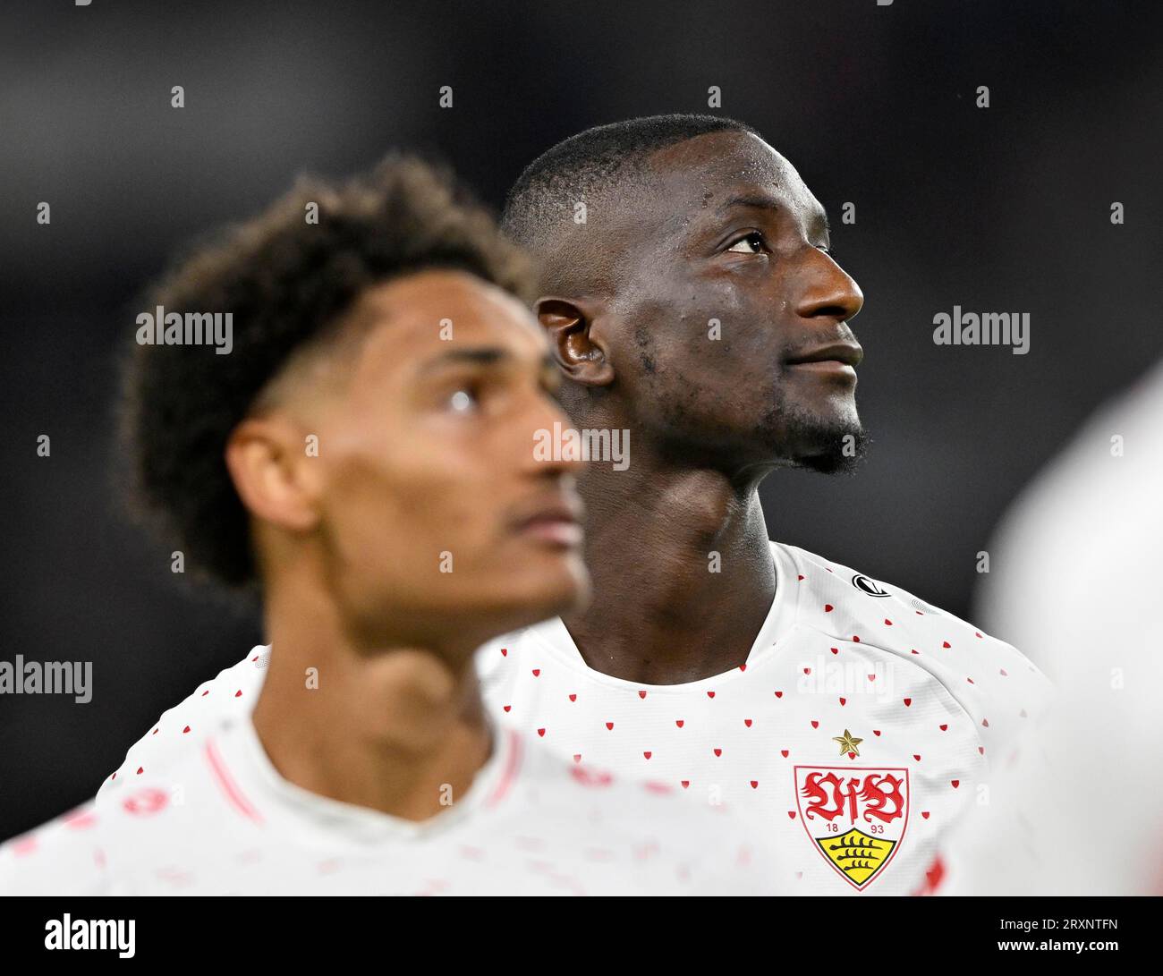 Serhou Guirassy VfB Stuttgart (09) and Enzo Millot VfB Stuttgart (08 ...