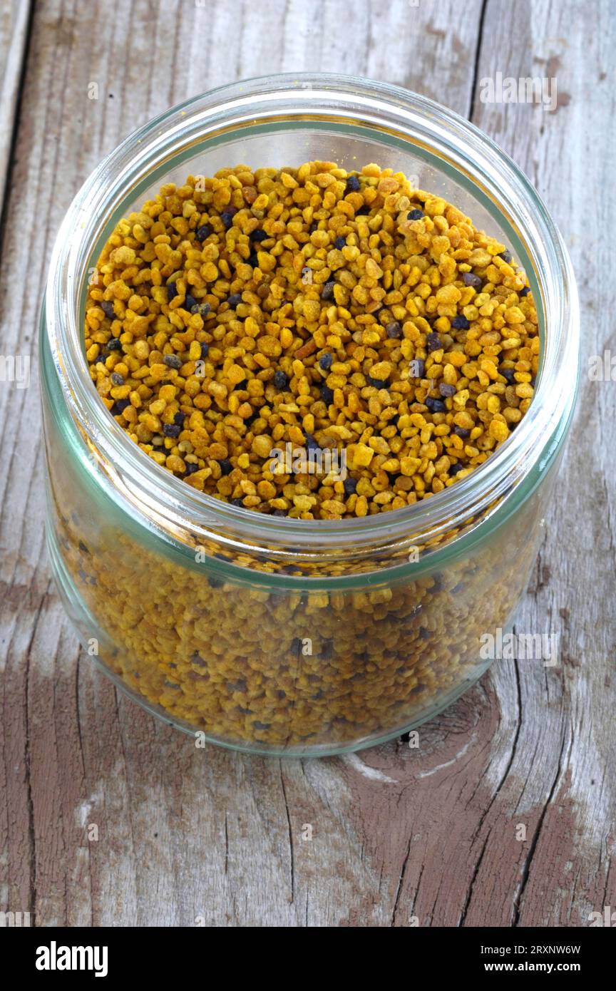 Glass with, glass with pollen (pollen), pollen, pollen form, inside ...