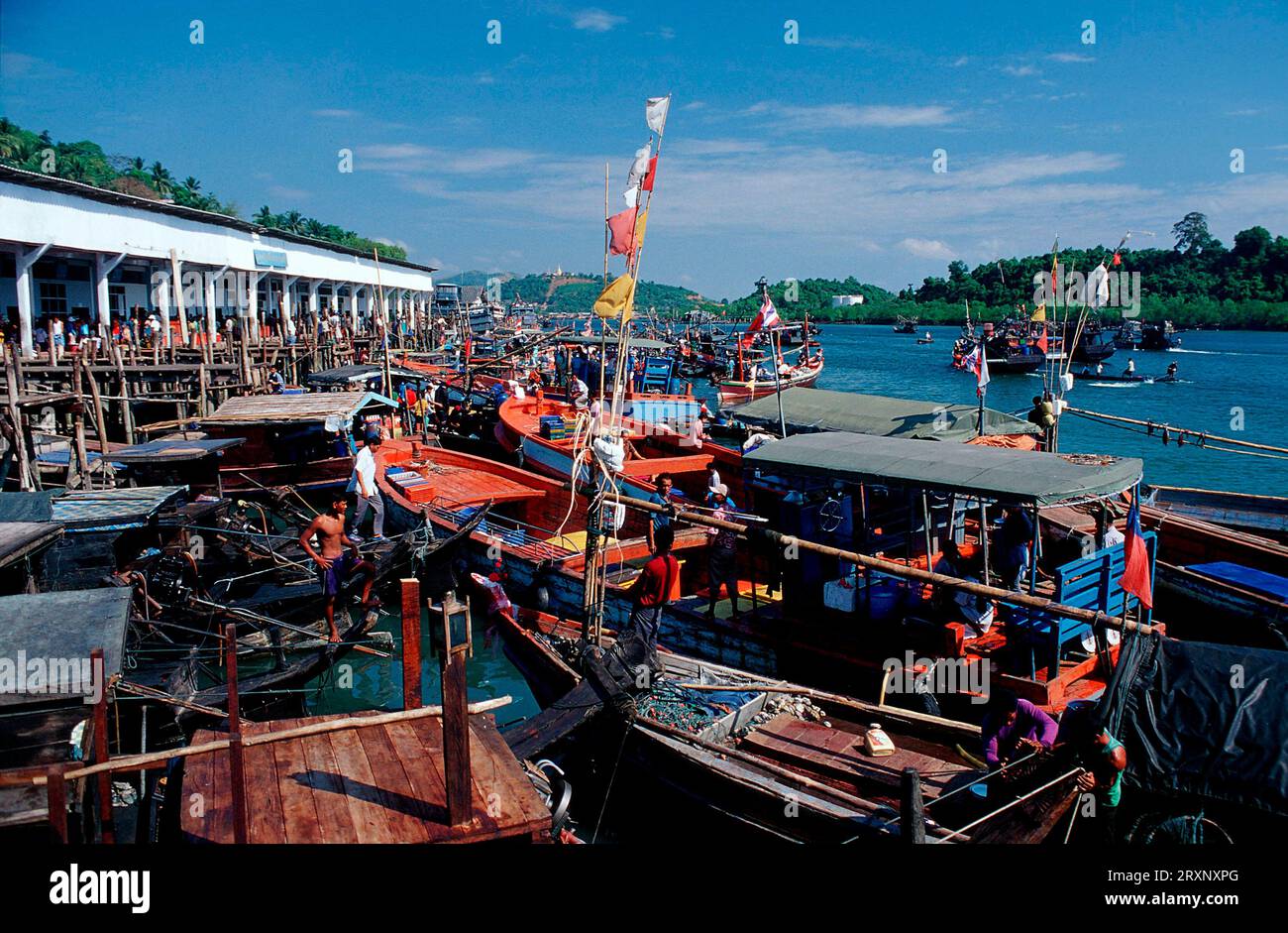 Ships in harbour, Kawthaung, Burma, Myanmar, Ships in harbour ...