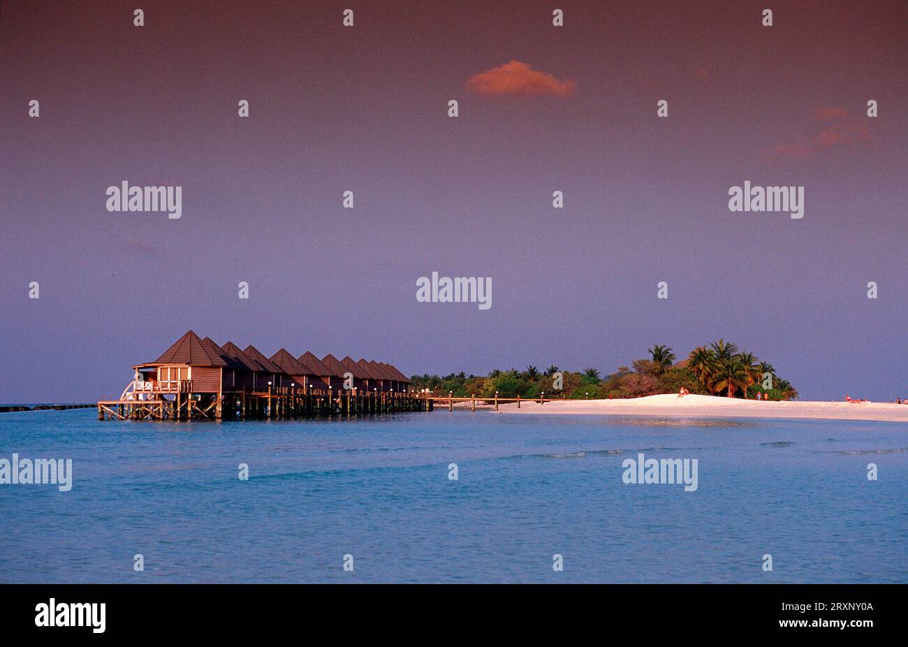 Hotel Kuredu Resort at beach, Kuredu Island, Maldives, Hotel resort at ...