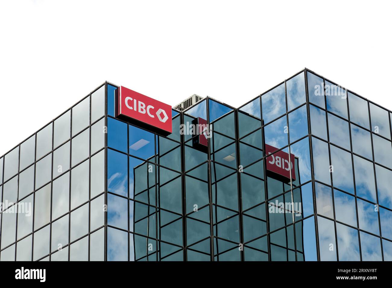 Sydney, Nova Scotia - Aug. 17, 2023: CIBC logo at the CIBC Banking ...