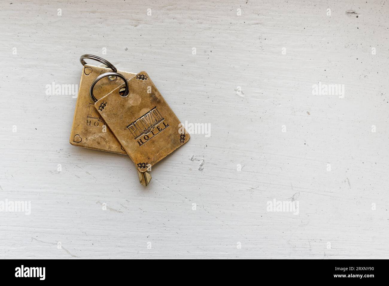 Las Vegas, New Mexico - Sept. 22, 2021: Room keys with logo keyring ...