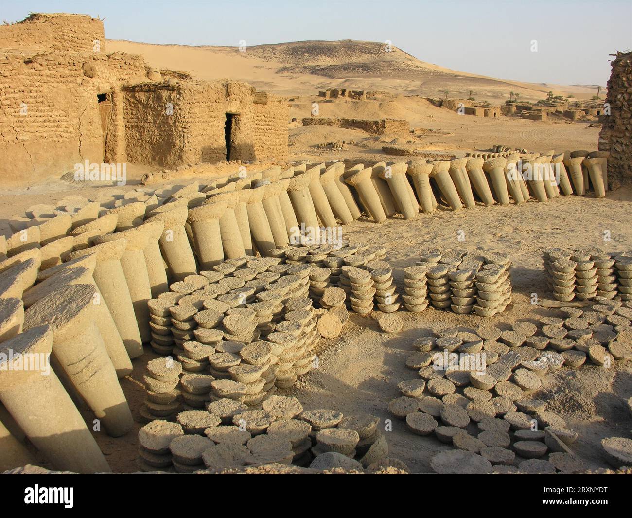 Dried salt cones in Bilma or Fachi ready for transport. Today, as 2000 ...