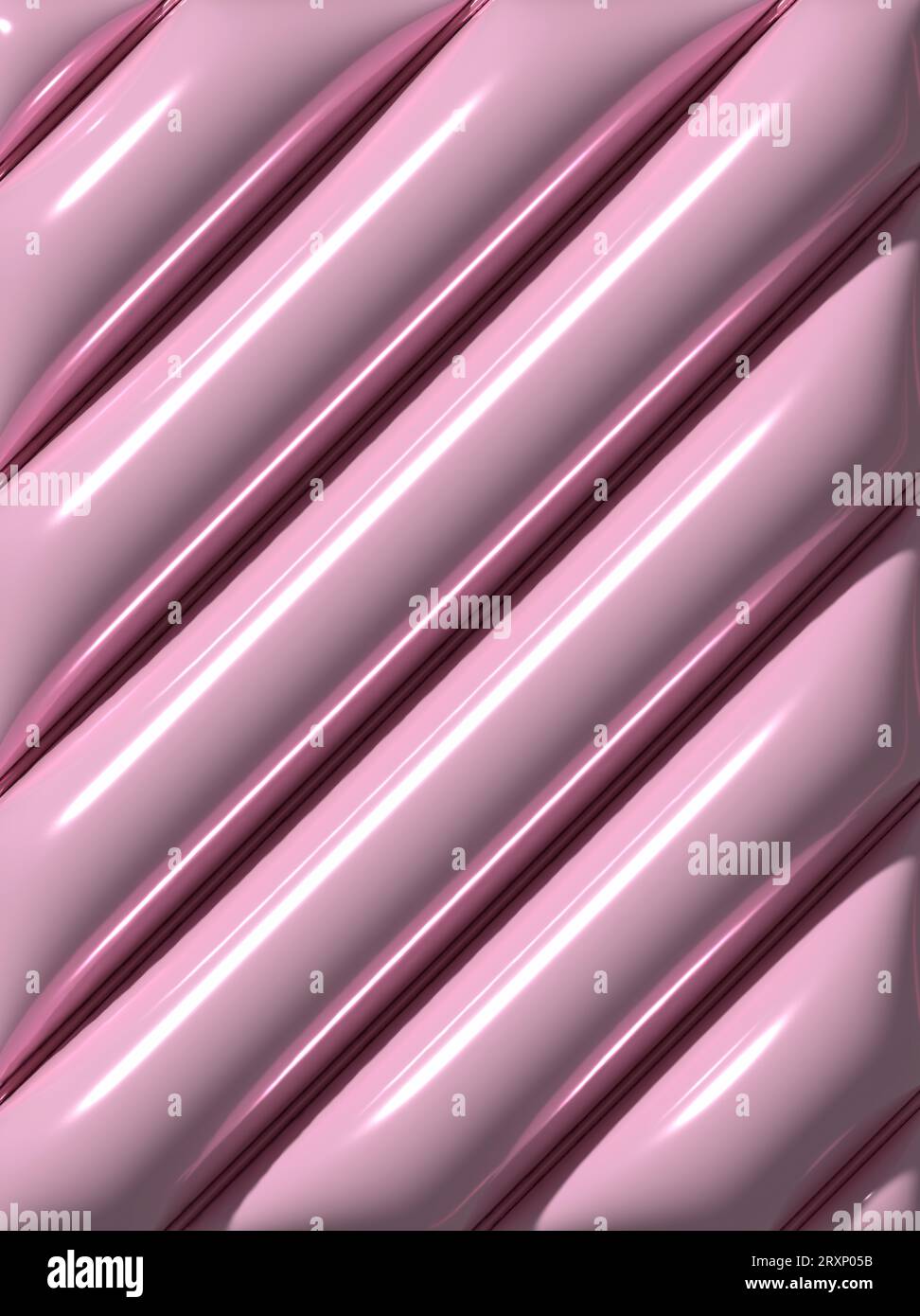 Pink inflated lines with a shiny surface, 3D rendering illustration Stock Photo - Alamy