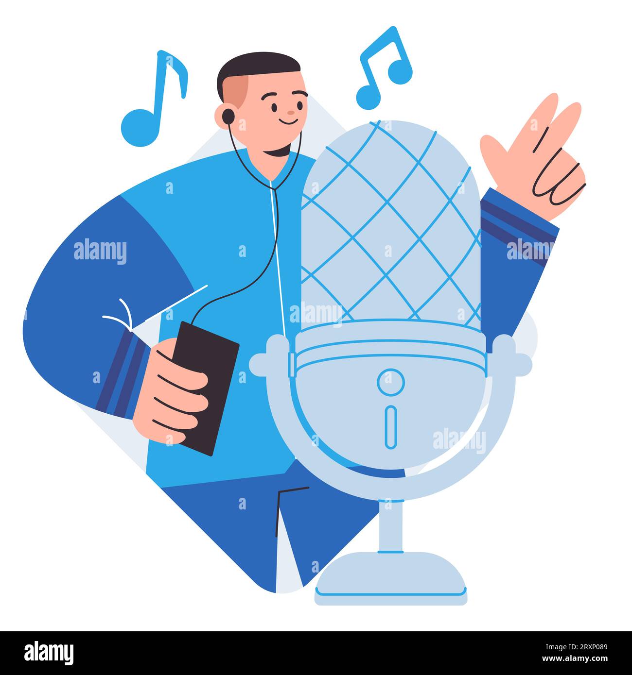 Teen singing audition Stock Vector Images - Alamy