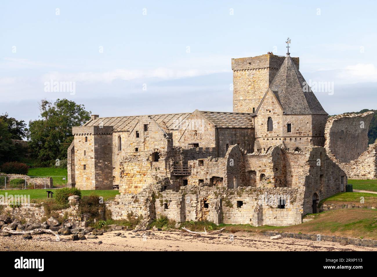 Inchcolm Abbey on Inchcolm Island, Firth of Forth, Scotland Stock Photo ...