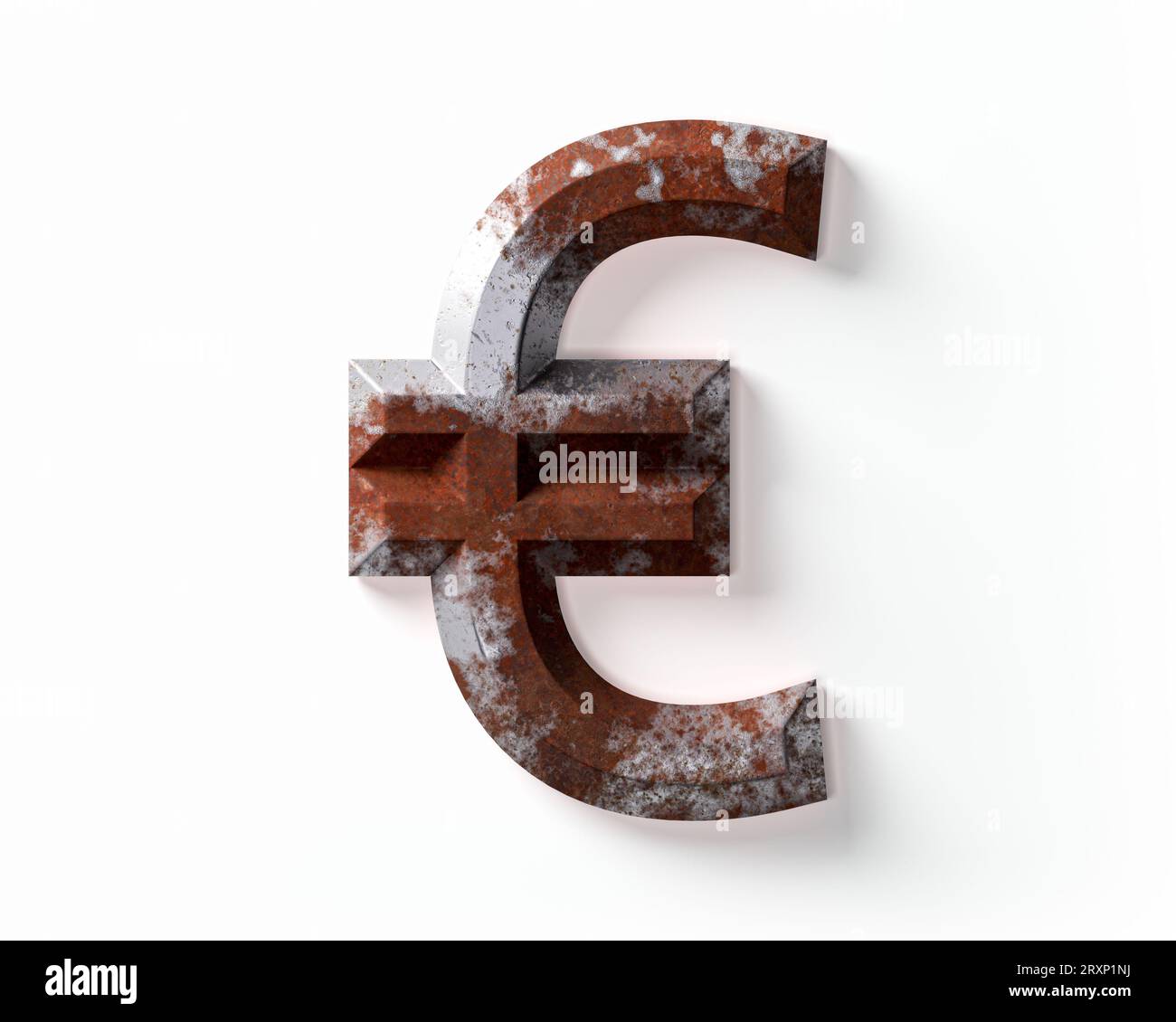 Symbol made of rusty metal. 3d illustration of rusty symbols isolated ...