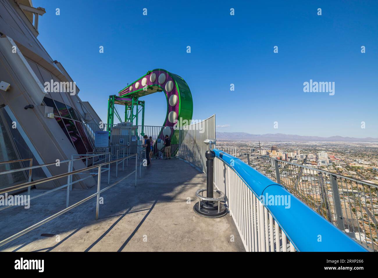 View of Las Vegas panorama from Stratosphere tower of Strat casino ...